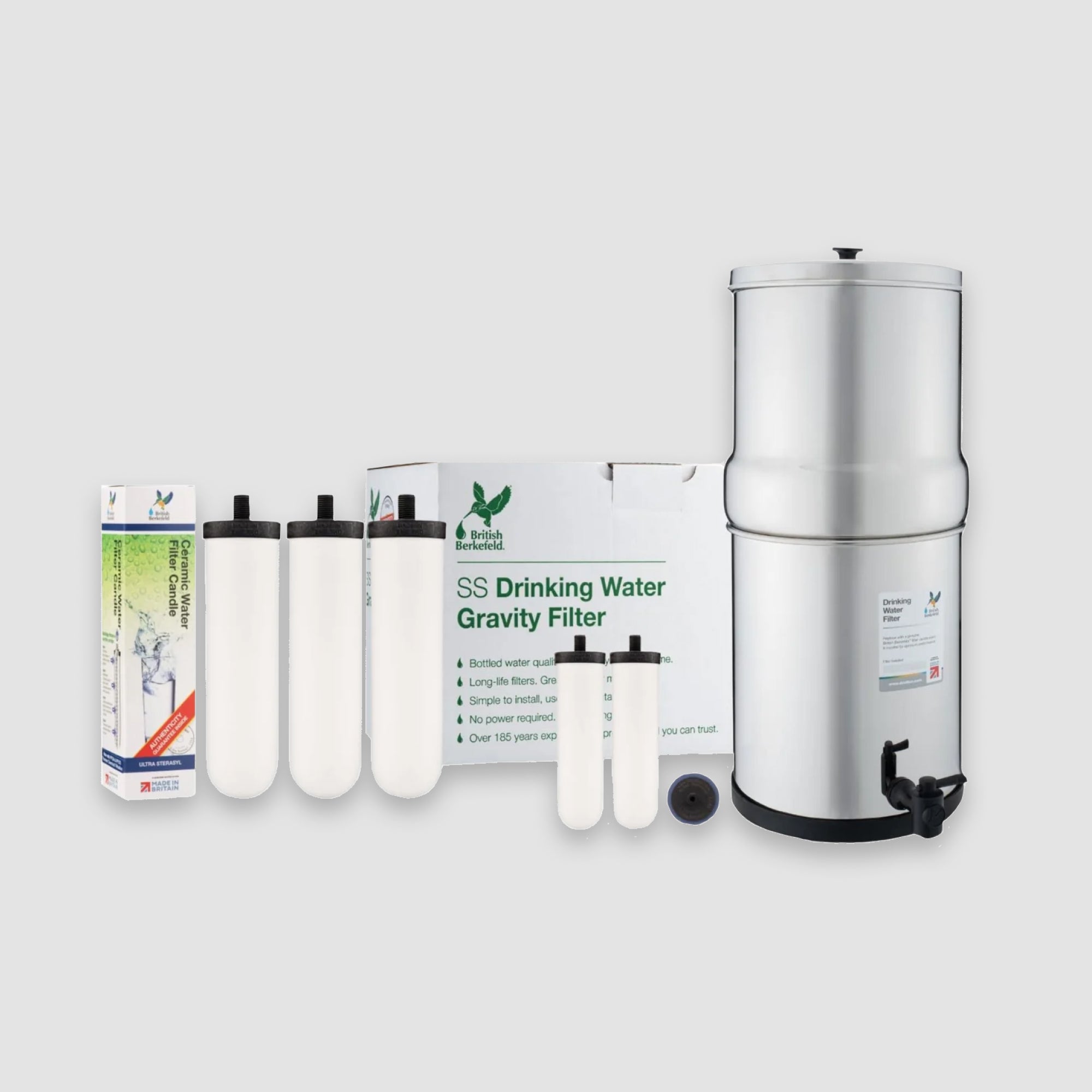 2.25 Gallon Sterasyl Filter Bundle: British Berkefeld Doulton Gravity ...